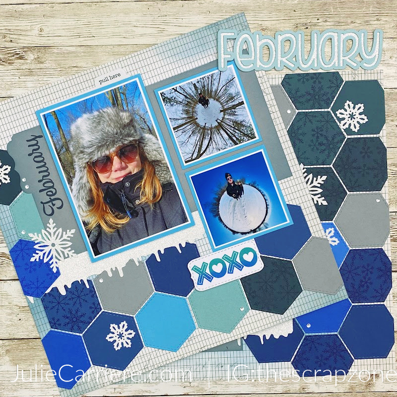 Scrapbooking 365 Days of Weather in 2022 | February Layout - thescrapzone